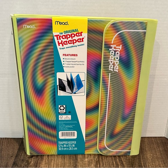 Mead | Office | New Mead The Original Trapper Keeper Psychedelic Swirl ...